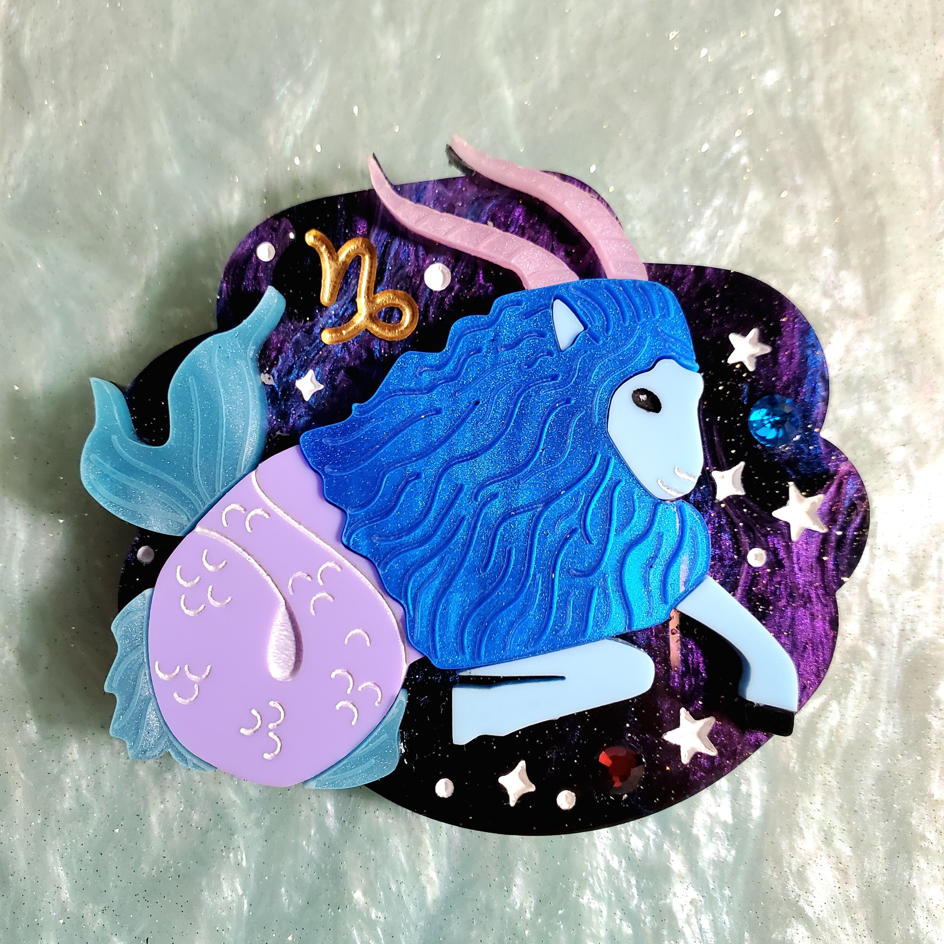 Capricorn Brooch - The Goat *MADE TO ORDER* – Paper Ruby